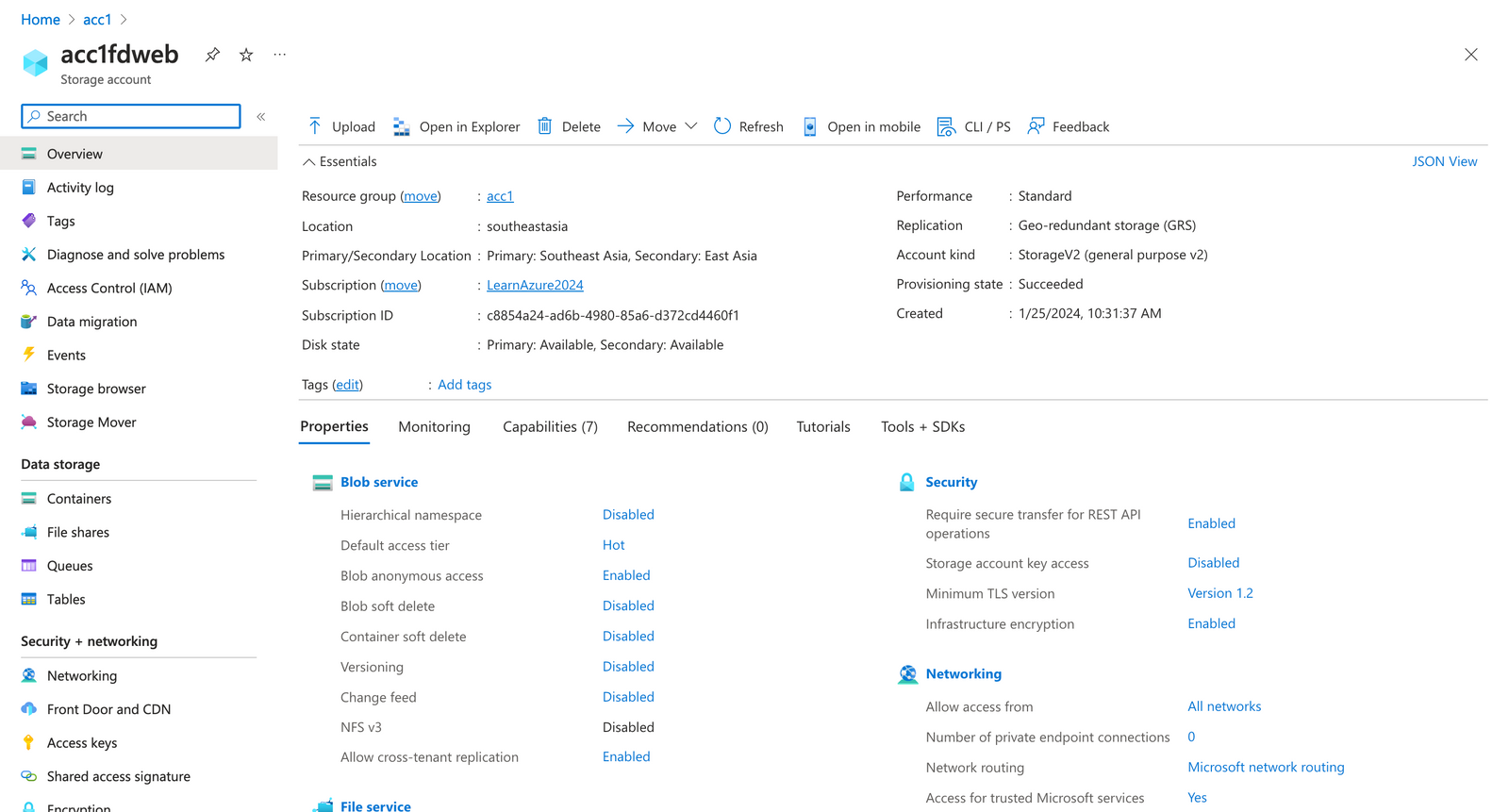 Host Static Website through Storage Account and Azure Front Door using ...