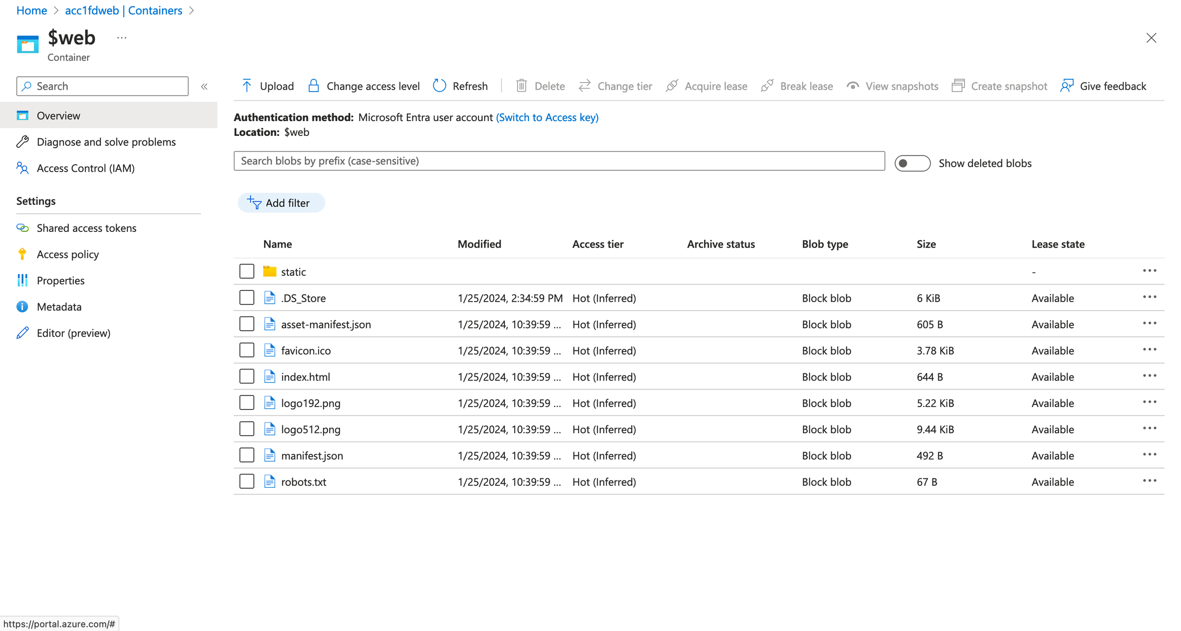 Host Static Website through Storage Account and Azure Front Door using Terraform.