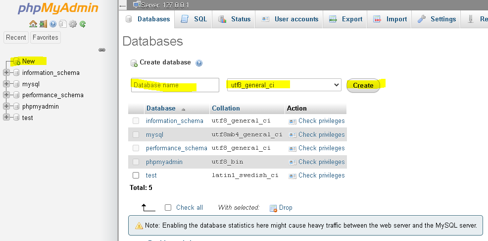 Set up and work with MySQL on Windows with XAMPP