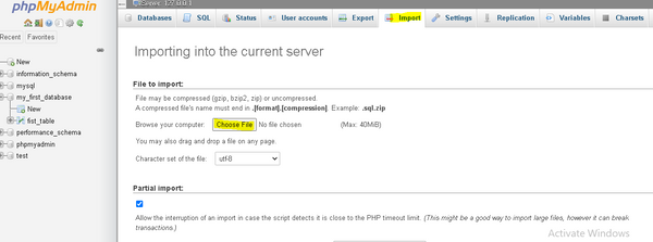 Set up and work with MySQL on Windows with XAMPP